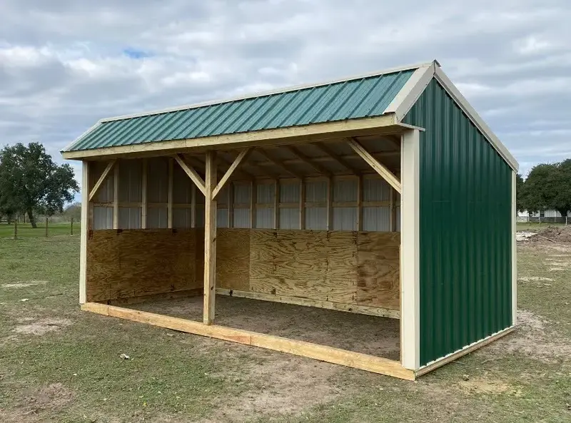 Ranch Sheds | Texas Livestock Sheds, Loafing Sheds, Run in Shed ...